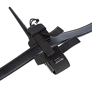 Tactical Radio Holder Radio Case Molle Radio Pouch Military Heavy Duty Radios Holster Bag for Two Ways Walkie Talkie Compatible with Bags/Packs/Duffels by LUITON (Black)