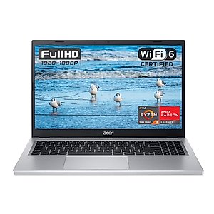 acer Aspire Thin and Light Laptop 2023, 15.6" Full HD Display, AMD Ryzen 3 7320U 4-Core Processor, 8GB LPDDR5, 512GB SSD, Long Battery Life, WiFi 6, HDMI, Type-A&C, Windows 11 Home, GM Mousepad