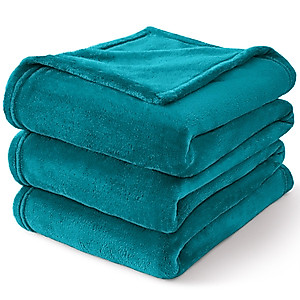 BEDELITE Fleece Blanket King Size Blankets for Bed, Luxury Plush Cozy Fuzzy Blanket 108x90 inches, Super Soft Warm Lightweight Throw Blanket All Seasons Suitable, Bluebird