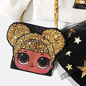 L.O.L. Surprise! Kids Toddler Baby Girl Skirt Set Long Sleeve Print Pullover Tee and Mesh Skirt with Bag Little Girls Outfits