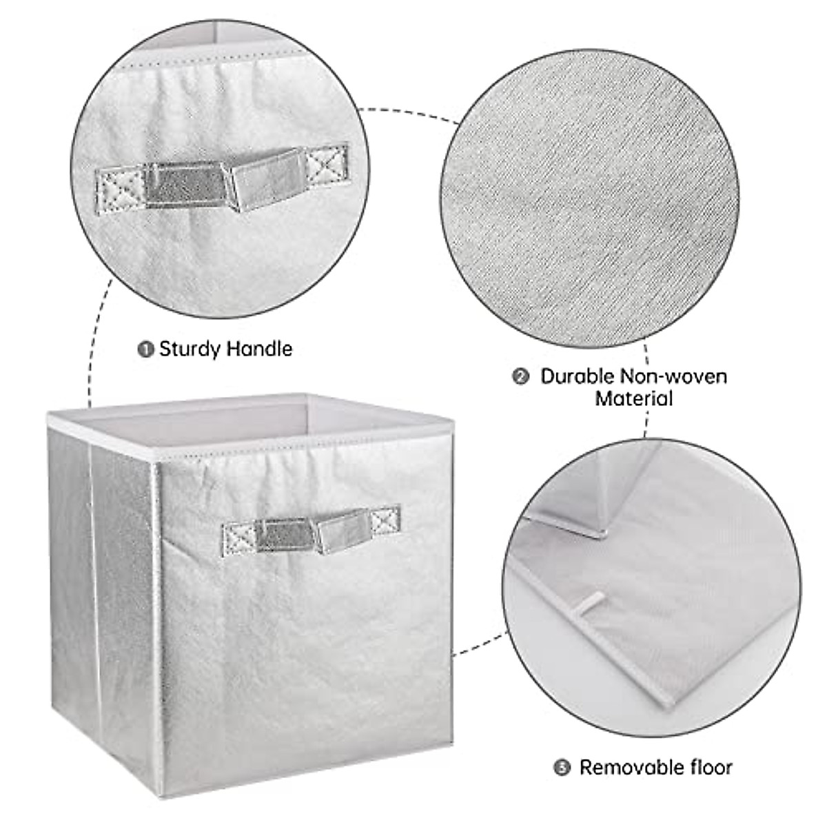 OSYRGUBIOE Storage Cubes 11 Inch Foldable Storage Bins Fabric Storage Boxes with Handles Organizer Shelf Baskets for Closet Home Bedroom Office