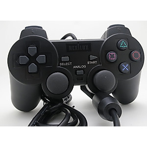 NEXiLUX PS2 Controller Compatible with Sony Playstation 2 & Ps1 / Psone, Black