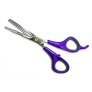 Hertzko Pet Grooming Scissors Set - Serrated Blades for Fur Trimming Dogs, Cats, Rabbits - Dog Grooming Kit - Hair Cutting Scissors, Hair Trimmer (Thinning Shears)