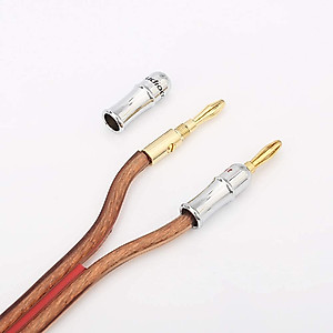 Viborg Audiocrast HiFi Speaker Banana Plugs Gold Dual Screws Locking Banana Connector Terminals 8 PCs (UST)