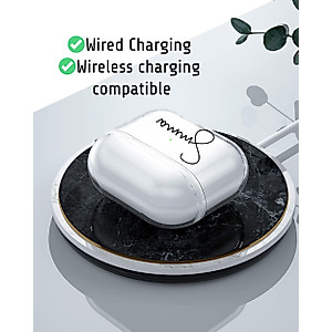 MARBLEFY Personalized AirPod 3 Case with Keychain Running Strap, Customized with Name on Clear AirPods 3rd Generation Case Cover Set, Great Cute Gift for women and girls