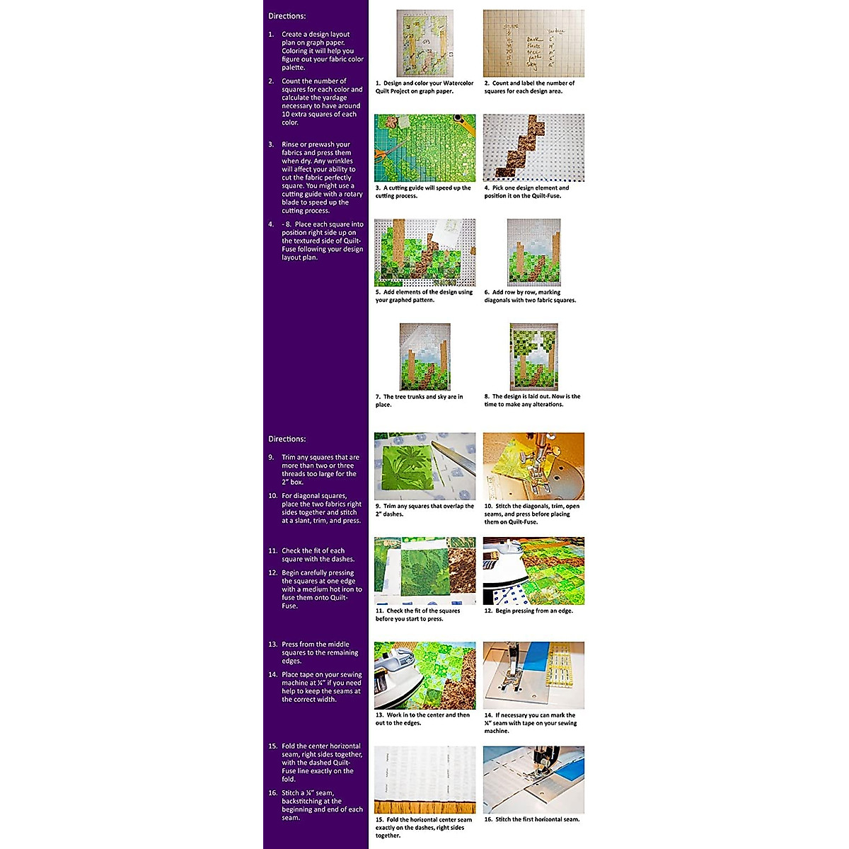 Superpunch Quilt-Fuse HTC3240-1 Interfacing/Interlining, White Fusible Interfacing Lightweight– 48” Wide Nonwoven 2” Layout Grid, Iron On Polyester/ Rayon Interfacing for DIY Crafts Supplies- USA Made