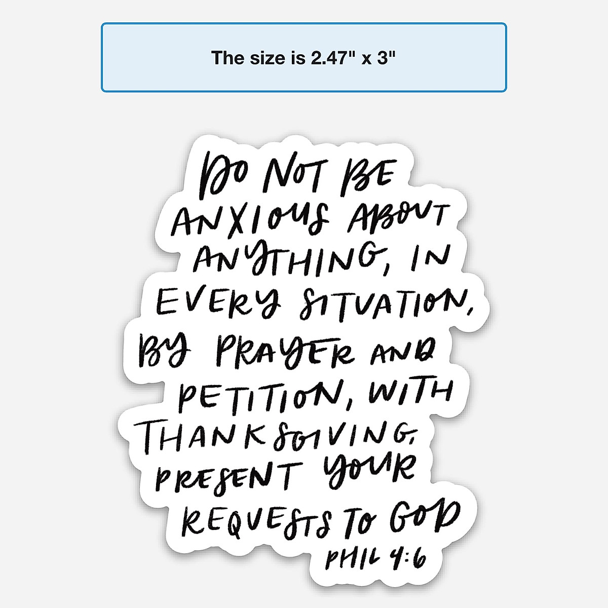 Swaygirls magnets | Philippians 4:6 refrigerator magnet | Christian magnets | Fridge magnets about faith, God, the Bible