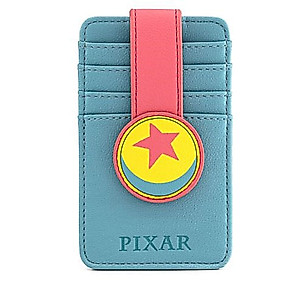Loungefly x Disney Pixar Up Card Holder Art Inspired Wallet with Up Characters, Vegan Leather, 5.25 Inches