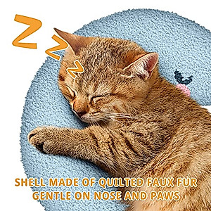 Pet Pillows for Cat Pet Toy, Soft Fluffy Cat Pillow, Catnip Toy Ball Pet Toy, Pet Calming Toy Joint Relief Sleeping Improve Pet Playing Toys Machine Washable-Blue