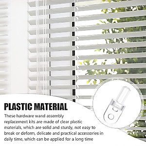 6 Pieces Hardware Wand Tip Repair Wand for Broken Horizontal Blind Hardware Wand Assembly Replacement Kits Vertical Blinds Replacement Slats Exterior Window Shutters for Interior Windows