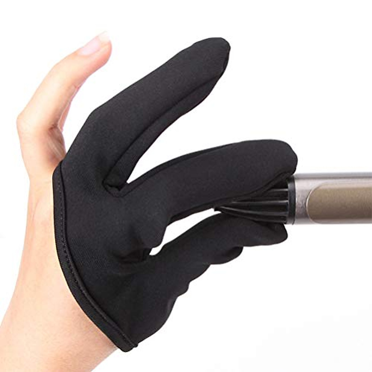 OSALADI Professional Heat Resistant Gloves 3 Finger Mittens Protection Gloves for Barber Hair Styling Curling Perming Hair Straightening Curling Wand and Flat Iron
