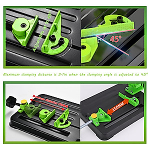 ZWSJLC Upgraded Angle Grinder Stand Sliding DIY Cutter Support Aluminum Bracket Holder iron base Suitable for 100/115/125mm angle grinder