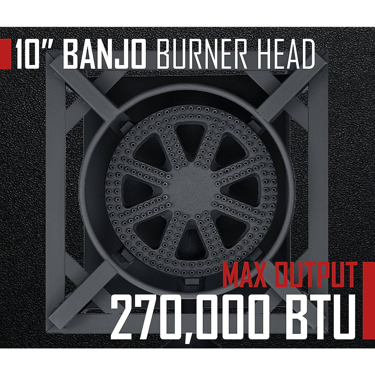 Concord Professional Single Banjo Wok Burner with Stand. Drop In Wok Edition. Up to 270,000 BTU. Great for Home Brewing, Wok Stir Fry, Turkey, Etc. (16")
