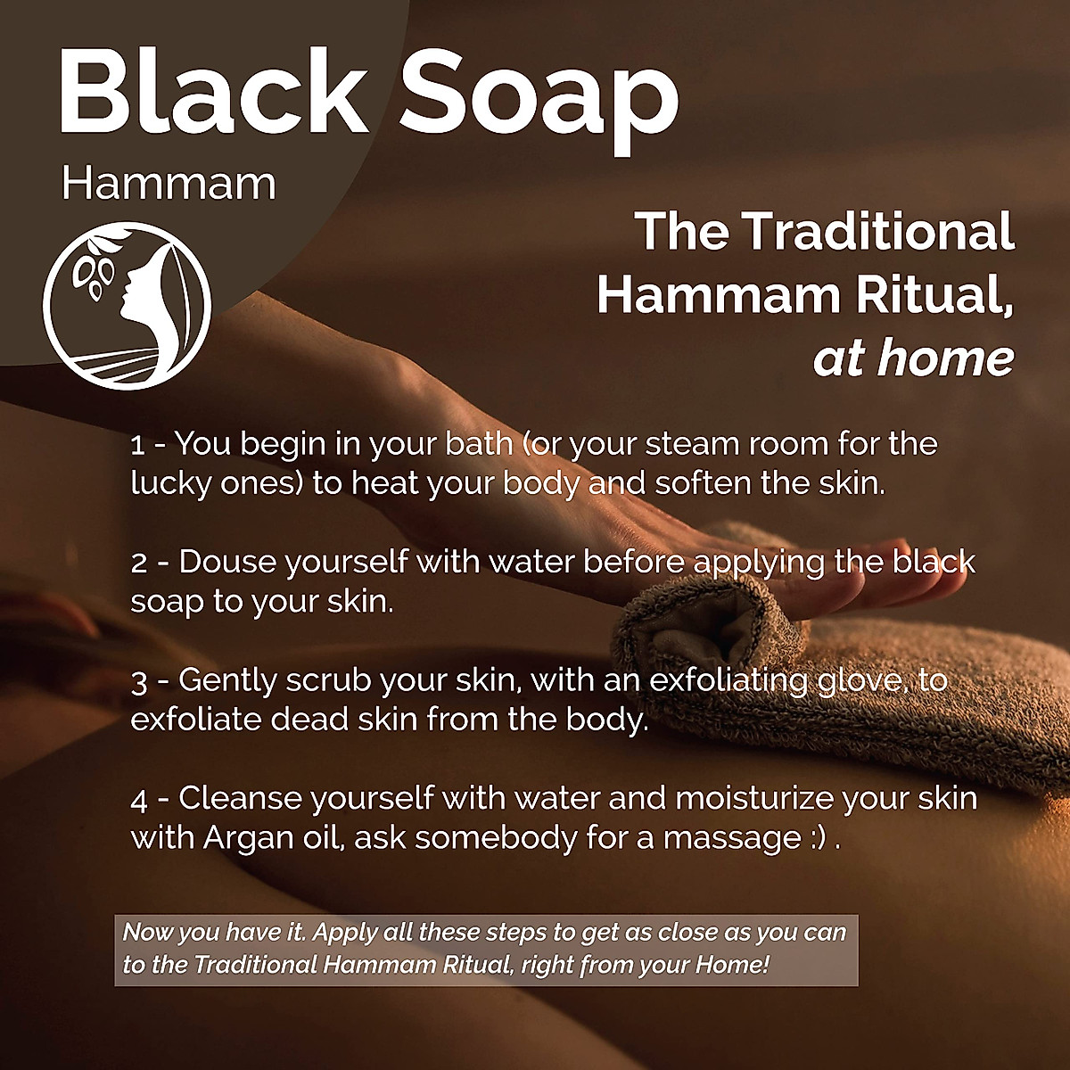 Fatima's Garden Argan Oil Black Soap - Exfoliating Cleanser, 1Kg