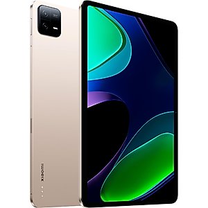 Xiaomi Pad 6 WiFi Version 11 inches 144Hz 8840mAh Bluetooth 5.2 Four Speakers Dolby Atmos 13 Mp Camera + Fast Car 51W Charger Bundle (Champagne, 128GB+8GB)
