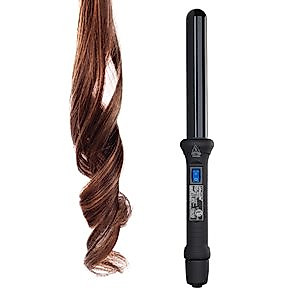 NuMe Classic Ceramic Curling Wand - Tourmaline 25mm Barrel Hair Curler, Negative Ion Conditioning, Far Infrared Heat - All Hair Types