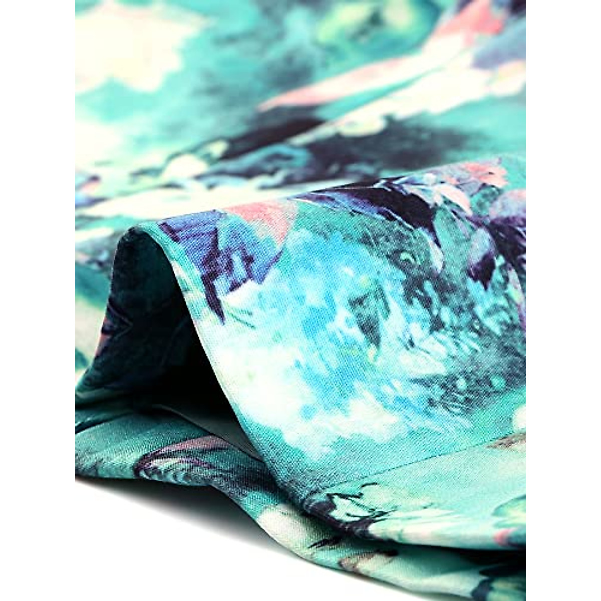 Allegra K Women's Open Front Notch Lapel Printed Business Casual Suit Blazer Jacket Small Green-Flower