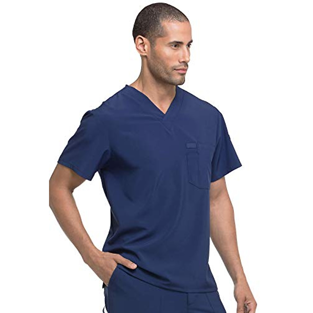 Dickies EDS Essentials Men Scrubs Top Tuckable V-Neck DK635, L, Navy