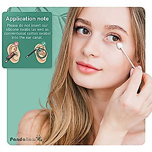 New: PandaBaw® 2 x Reusable Cotton Swabs [Extra Soft] - Silicone Qtip, Reusable Qtips for Ears, Makeup & Travel - Zero Waste Products Reusable Ear Swabs - Eco Friendly Qtips [Pink] - Easy to Clean