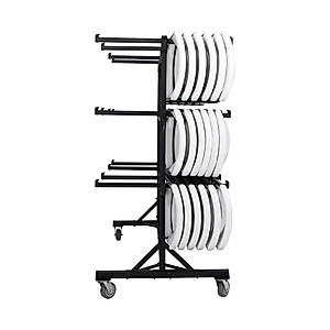 LIFETIME 80669 Upright Chair Storage Cart, Black