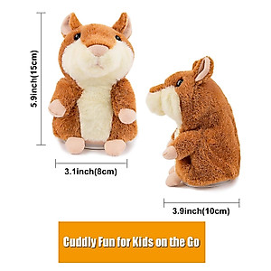 Ayeboovi Toddler Toys Talking Hamster Repeats What You Say Baby Toys Interactive Fun Toys Birthday Gift for Kids Stocking Stuffers for 3 4 5+ Year Old Girls Boys