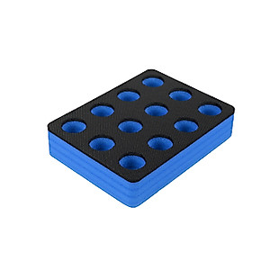 Polar Whale Shot Glass Holder Organizer Modern Tray for Home Kitchen Bar or Club Party Durable Blue and Black Durable Foam Serving Rack 10 Inches Wide Holds 12 Shots