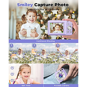 Digital Camera,Kids Camera with 32GB Card,Nsoela FHD 1080P 44MP Compact Vlogging Camera,Point and Shoot Camera 16X Digital Zoom, Portable Mini Kids Camera for Teens Students
