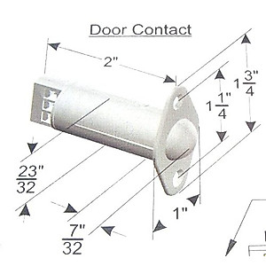 Roller Ball Recessed Button Pressure Reed Switch - Window/Door Alarm Contact Sensor Plunger with Terminals