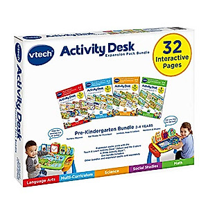 VTech Activity Desk 4-in-1 Pre-Kindergarten Expansion Pack Bundle for Age 2-4