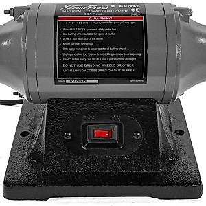 XtremepowerUS 6-Inch Electric Polisher Benchtop Buffer Grinder Motor Polishing Grinder Machine Dual Buffer
