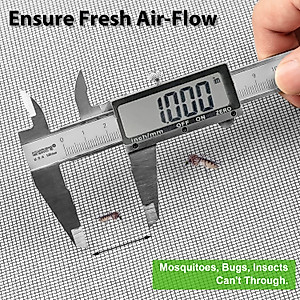 Replacement Window Screens, 48X118 Inch Durable Window Screen Mesh for Patio Porch Door Windows, DIY Adjustable Fiberglass Screen Repair Kit Sliding Net Roll Pet, Black by Ouskr