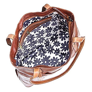 Tiara Leather Tote (Burgundy)