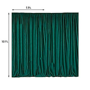 BalsaCircle 10 ft x 10 ft Hunter Green Polyester Photography Backdrop Drapes Curtains Panels - Wedding Decorations Home Party Reception Supplies