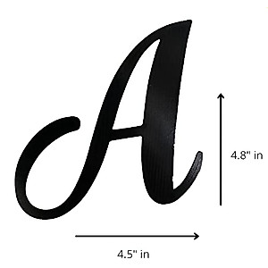 JinJing Charms Letter A for Bogg Bag Handbag Accessories Beach Tote Personalized DIY 3D Printed Decorative A-Z Alphabet Large Initials Letters Black