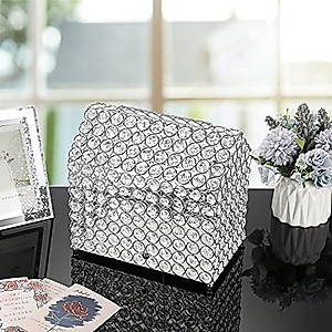 ELLDOO Crystal Wedding Card Box, House Shape Money Card Box Silver Gift for Wedding Receptions, Centerpiece Decor, Anniversary, Keepsake, Gift Display Box