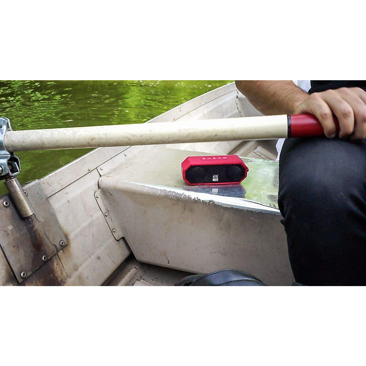 Altec Lansing LifeJacket H2O 4 - Waterproof Bluetooth Speaker, Durable & Portable Speaker with Voice Assistant, 10 Hour Battery Life & 100 Foot Range, True Red