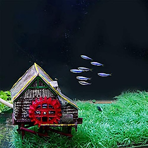 Saim Windmill Live Action Aquarium Ornaments/Air Pump Aquarium Bubble Decorations