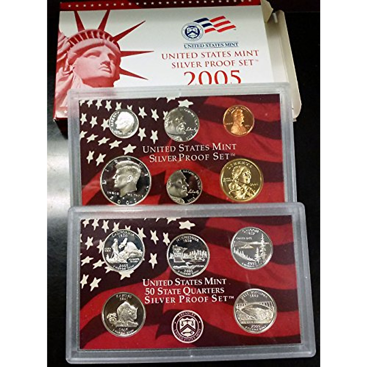 2005 S Silver Proof Set Various US Mint Ogp