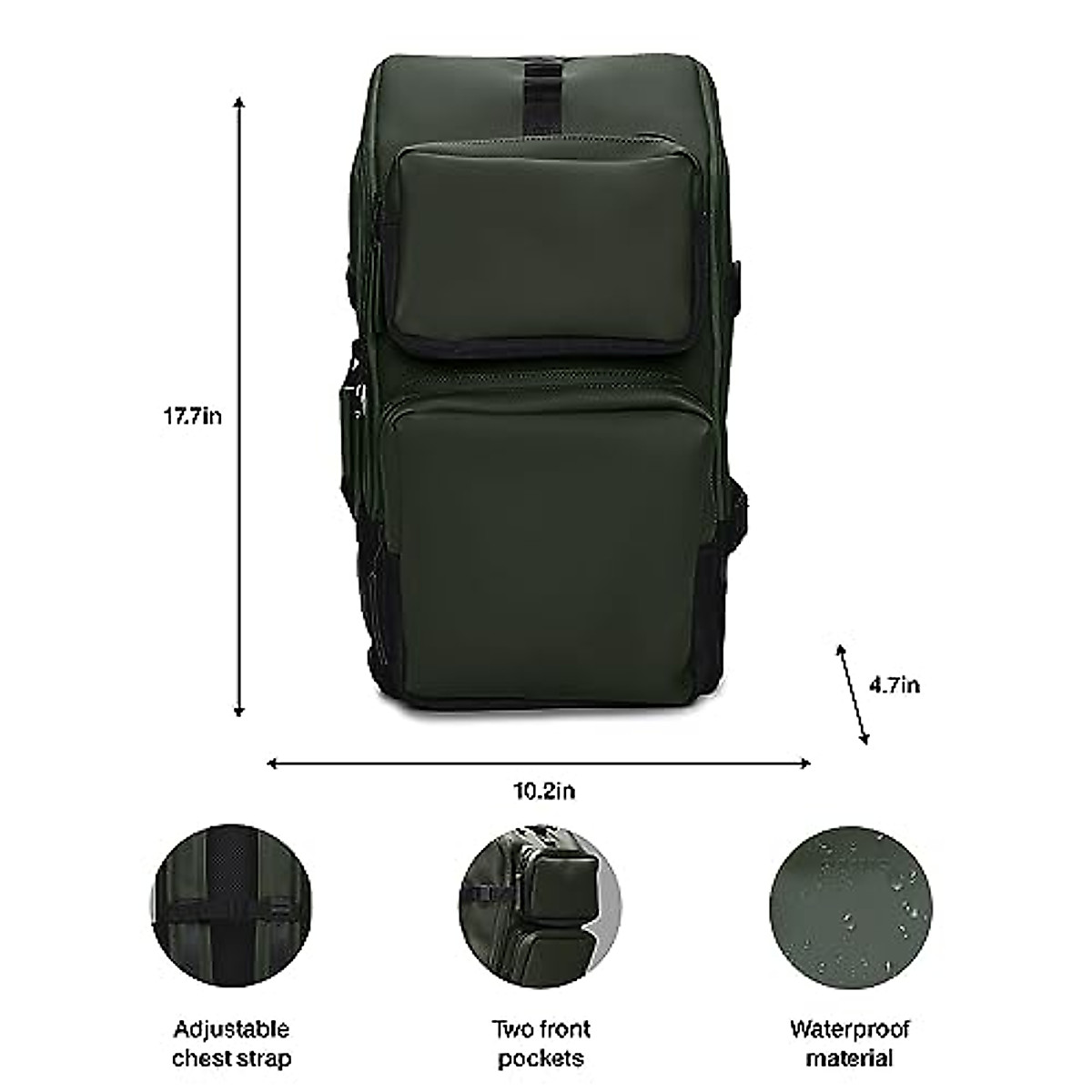 RAINS Trail Cargo Backpack - Green