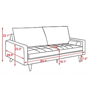 Kingway Inc Sofas, 3 Seat, White