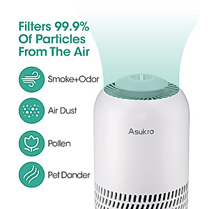 Asukro H13 HEPA Replacement Filters for D-180 Air Purifier, 2 Pack, Model D-180-RF