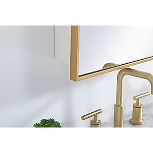 Elegant Decor Metal Mirror Medicine Cabinet 17 inch x 28 inch in Black