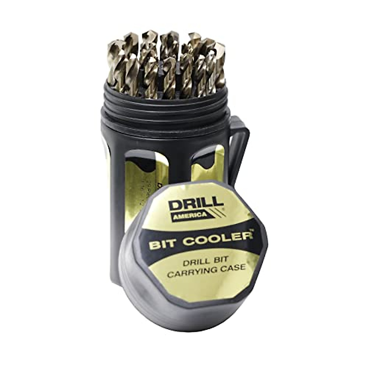 Drill America - D/A29J-CO-PC 29 Piece M42 Cobalt Drill Bit Set in Round Case (1/16" - 1/2" X 64ths), D/ACO Series