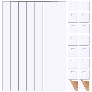 XLSXEXCL 38 Pieces Vertical Blind Replacement Slats and Repair Tabs Set 6 Pieces White PVC Vertical Blind Slats Replacement Parts with 32 Clear Vertical Blind Repair Tabs for Sliding Door Window