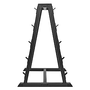 Philosophy Gym 10-Bar Fixed Barbell Weight Rack - Heavy-Duty Storage Holder for Straight & EZ Curl Pre-Weighted Bars