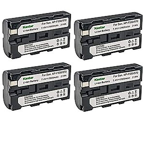 Kastar NP-F570 Battery (4-Pack) for Sony L Series InfoLithium Battery NP-F570, NP-F550, NP-F530, NP-F330 and Sony DCRVX2100, HDRFX1, HD1000U, HVRZ1U, HXR-NX5U, NEX-FS100 Cameras