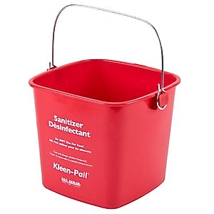 Carlisle FoodService Products San Jamar Kleen-Pail® Plastic Cleaning Bucket 8 Quarts Red