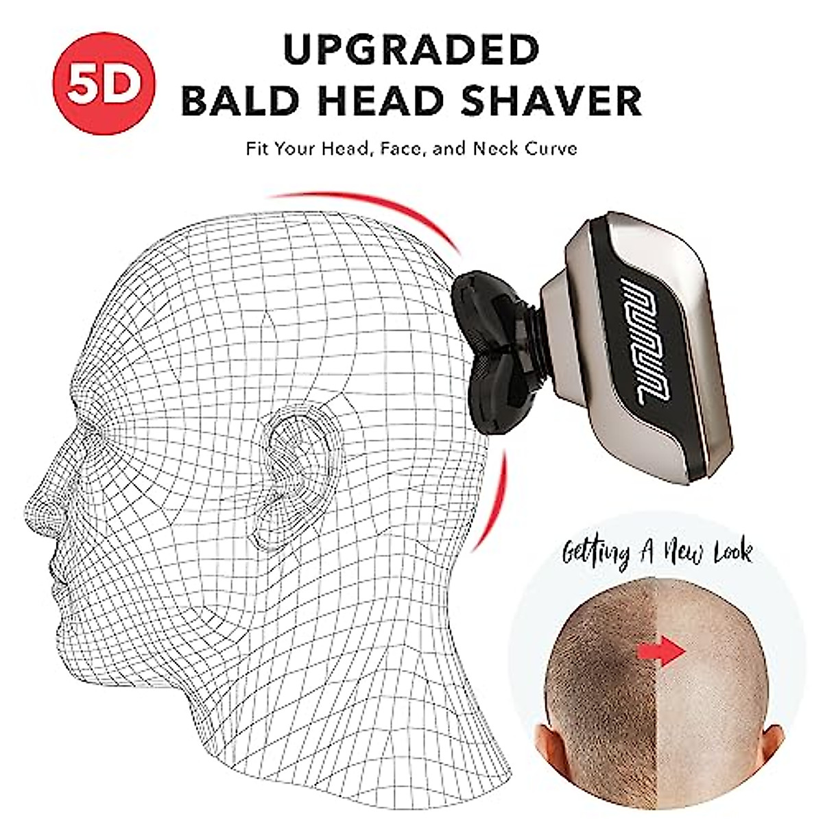 Head Shavers for Bald Men, Bald Head Shavers for Men, Head Shaver, Head Shavers for Men, Electric Head Shavers for Men, Head Razors for Bald Men, Bald Head Shaver, Head Shavers for Bald Men Wet/Dry