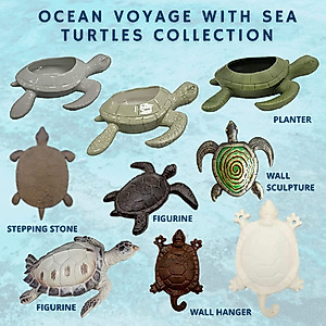 Comfy Hour Ocean Voyage Collection 7" Sea Turtle Coastal Marine Theme Wall Decorative Frame, Polyresin