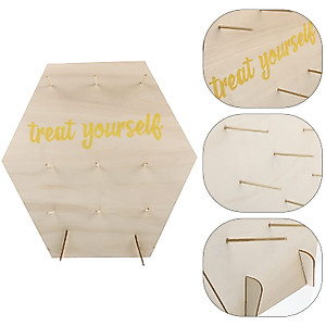 BESTOYARD 2 Sets Wooden Donut Stand Donut Display Easel Stand Donut Board Dessert Display Stand Donut Stand Wedding Doughnut Rack Donuts Stand Donut Stand for Bakery Baby Buffet Table Frame